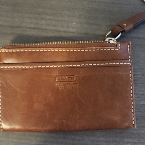 Coach | Bags | Coach Brown Leather Business Card Case | Poshmark